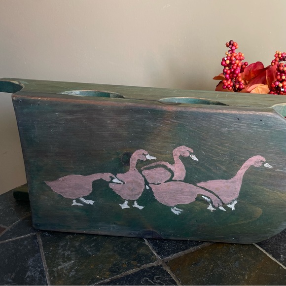 Accents | Vintage Hand Painted Duck Sled Decor | Poshmark